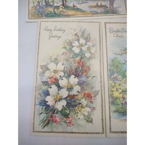 Office | 12 Vtg 196s Coronation Box Greeting Card Parchment Glitter Usa ...